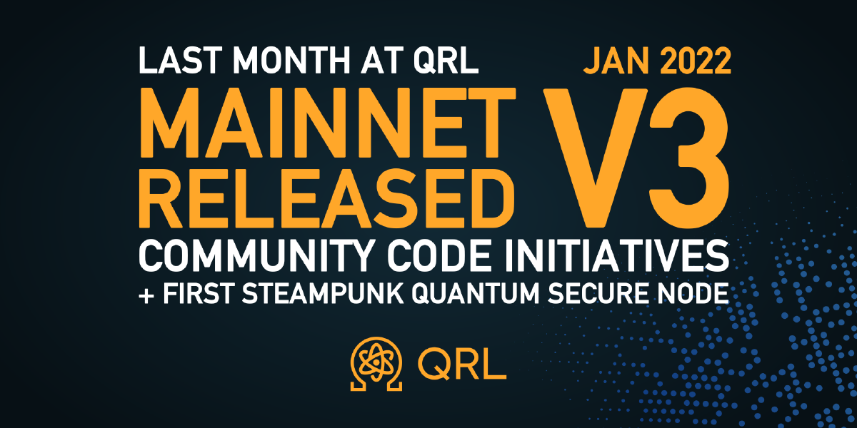 Last Month at QRL - January 2022